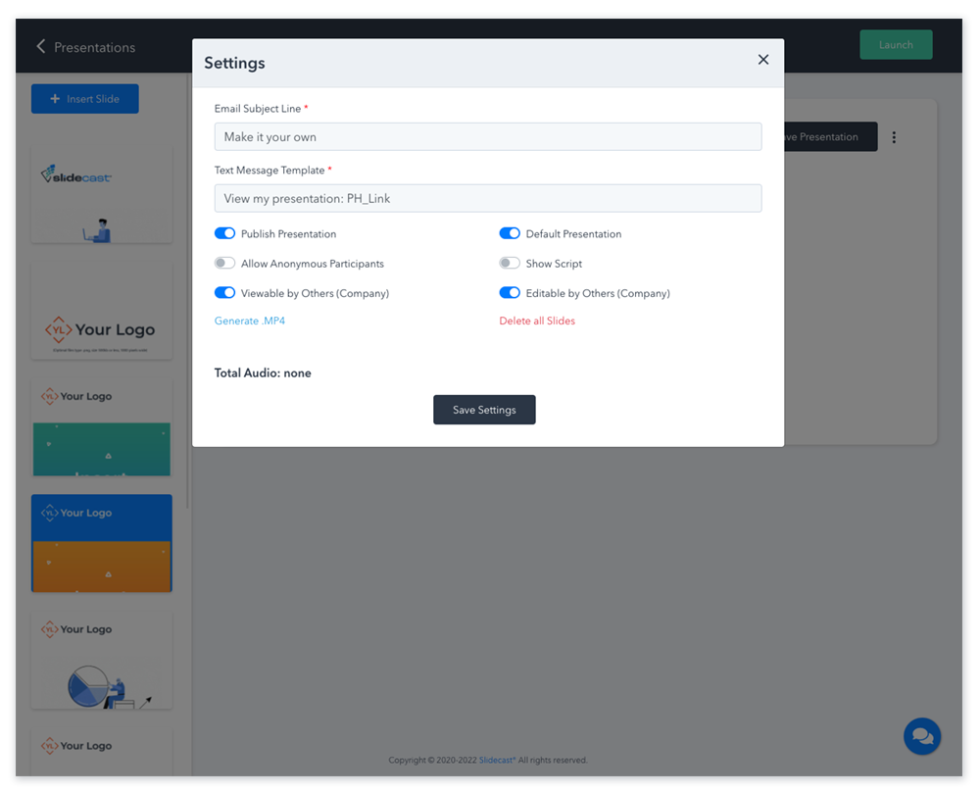 Slidecast Technical Documentation